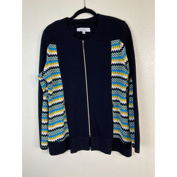 Misook | Sweaters | Exclusively Misook Women Zipper Cardigan Large Blue ...